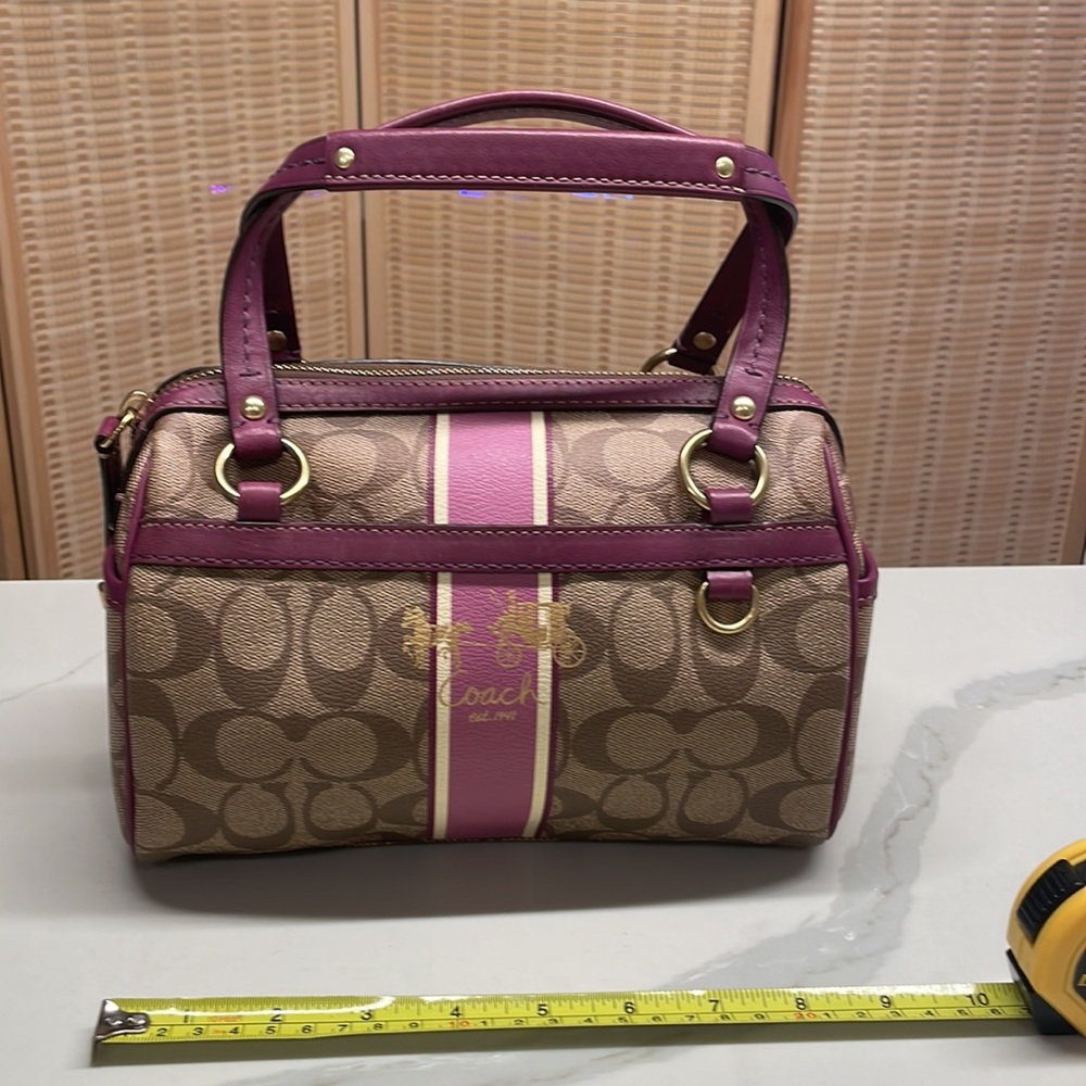 Coach Est. 1941 Purple With Signature Canvas - Gem